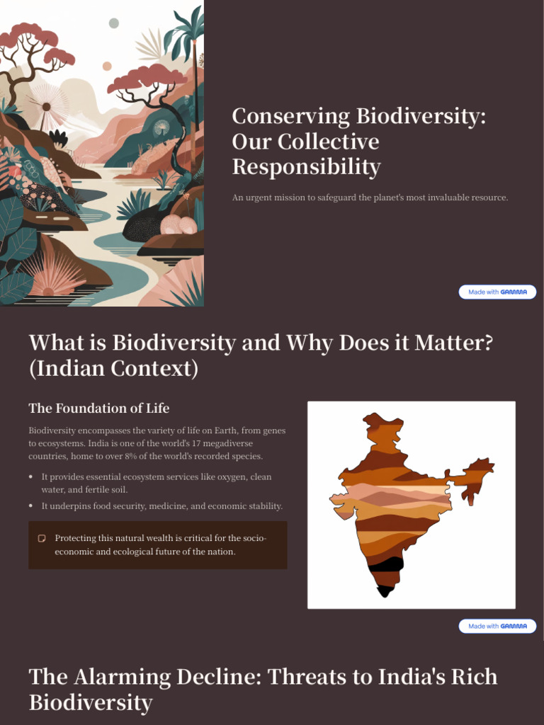 Conserving Biodiversity Our Collective Responsibility | PDF ...