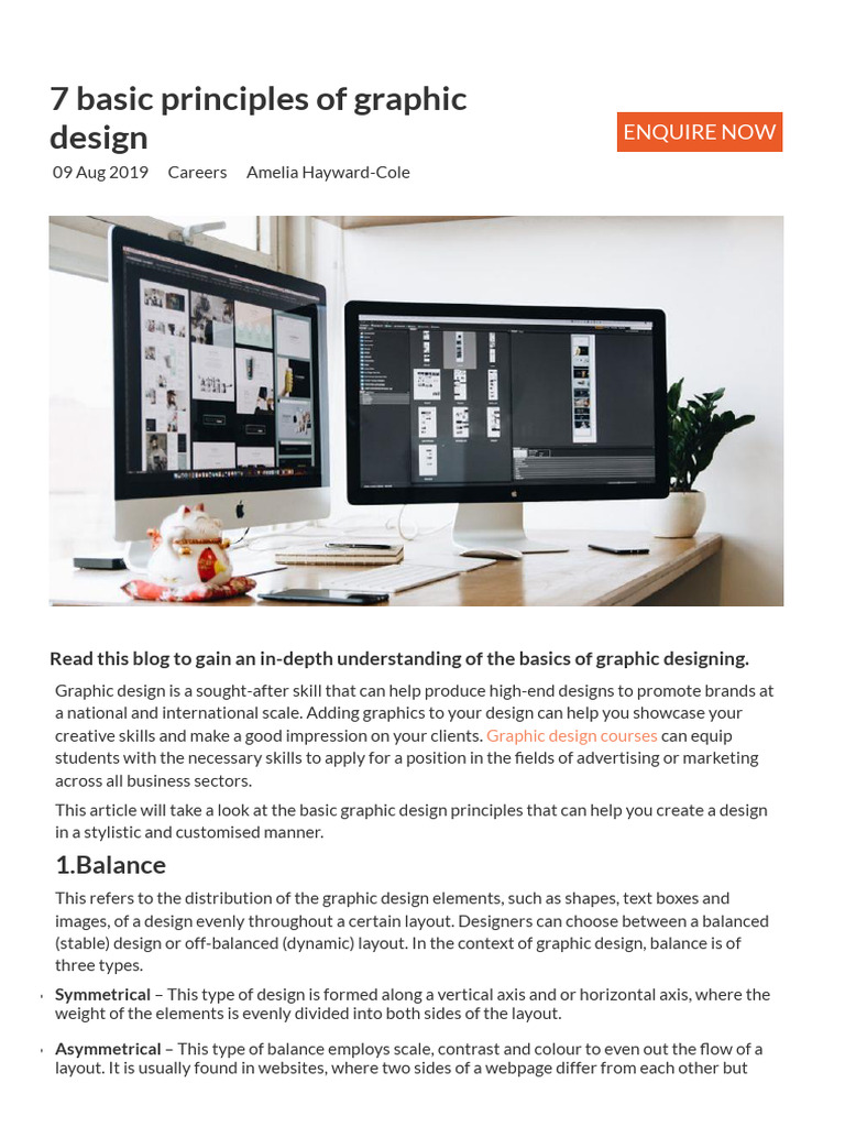 7 Basic Principles of Graphic Design - LCCA | PDF | Graphic Design ...