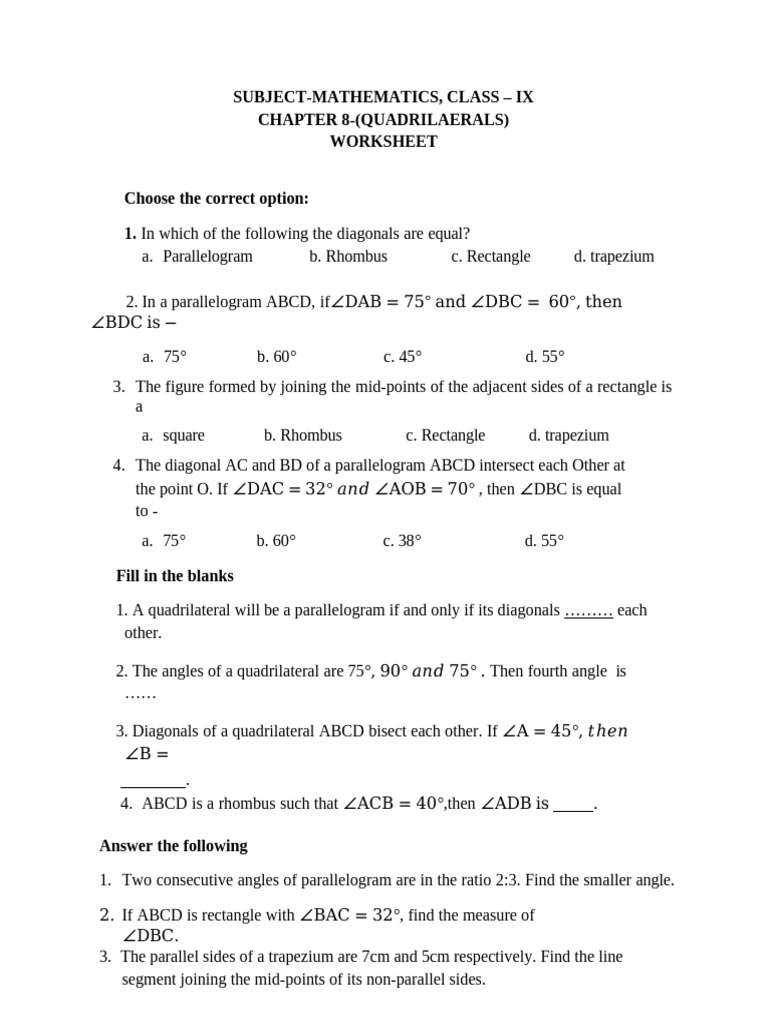Quadrilateral | PDF | Rectangle | Euclidean Plane Geometry