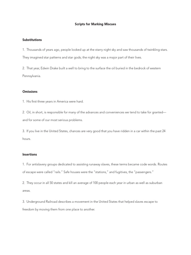 Scripts for Marking | PDF