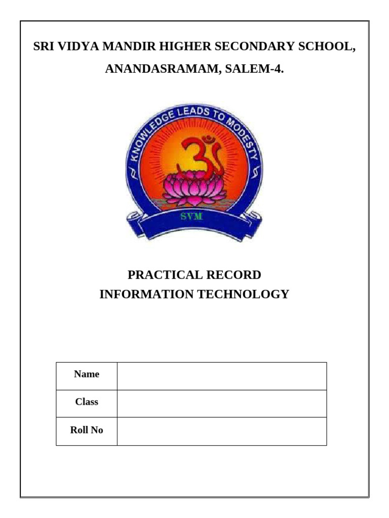 10th Practical (Front Page) | PDF