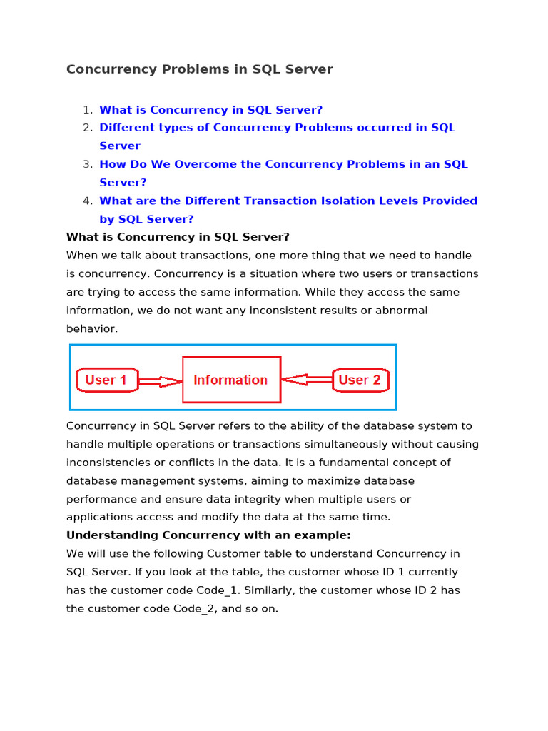 10 Concurrent Transactions and DeadLock in SQL Server | PDF | Database ...