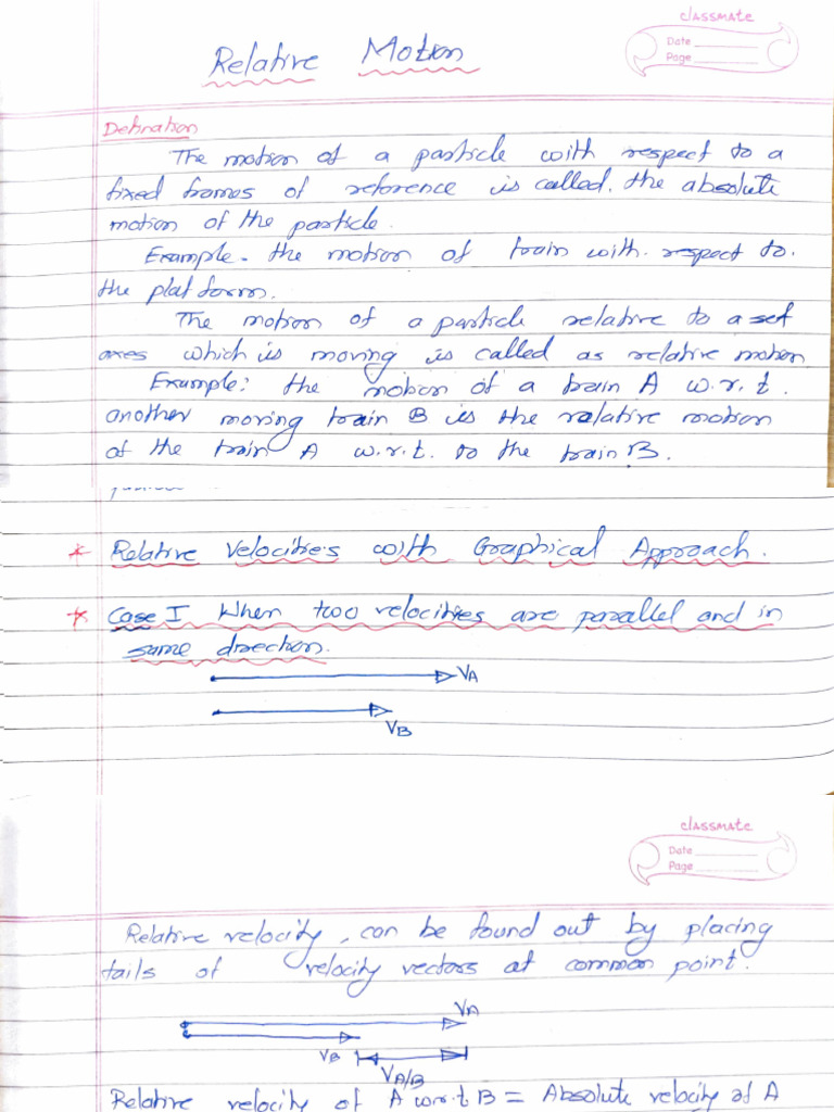 Understanding Relative Velocity Concepts | PDF