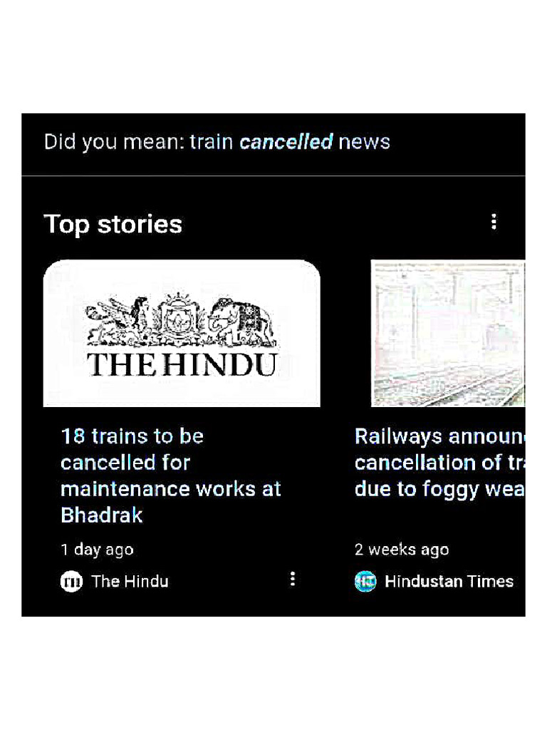 Train Cancellation. | PDF