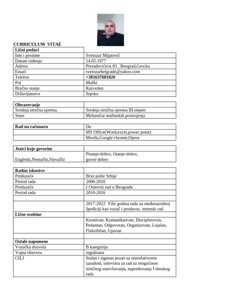 CV Blanko | PDF
