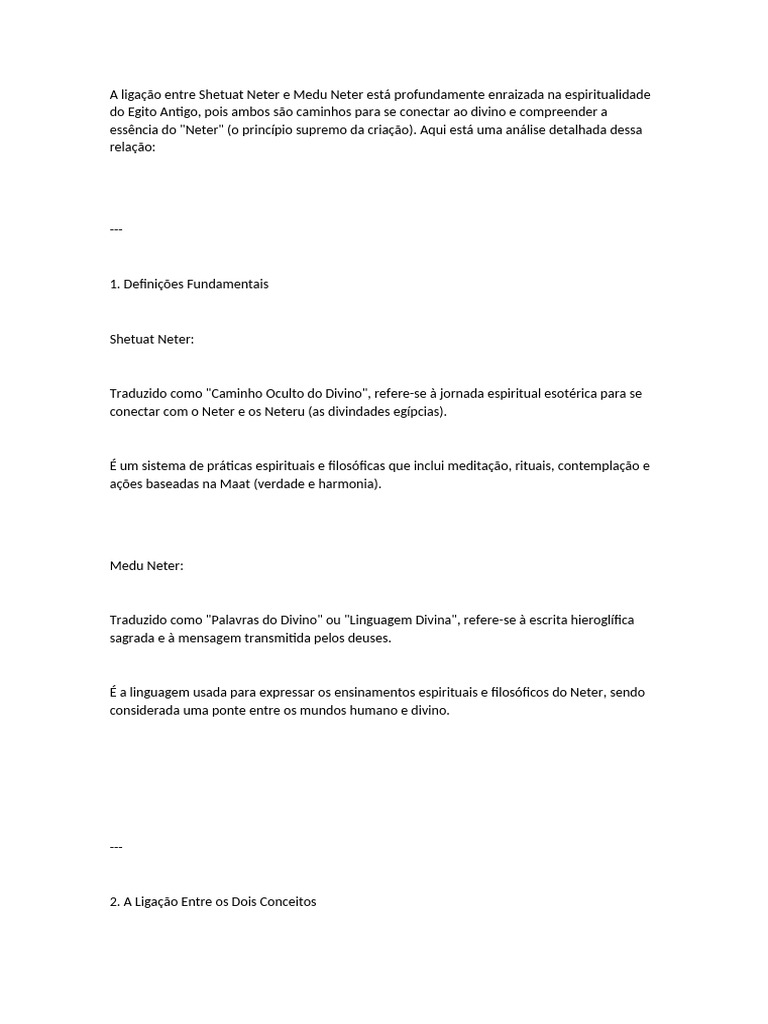 Shetuat Neter e Medu Neter: Conexões Espirituais | PDF | Ísis | Osíris