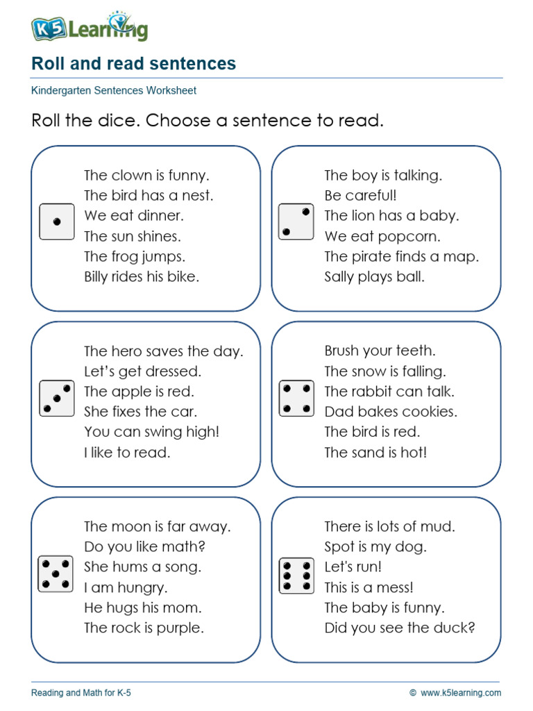 Roll Read Sentences 8fe | PDF