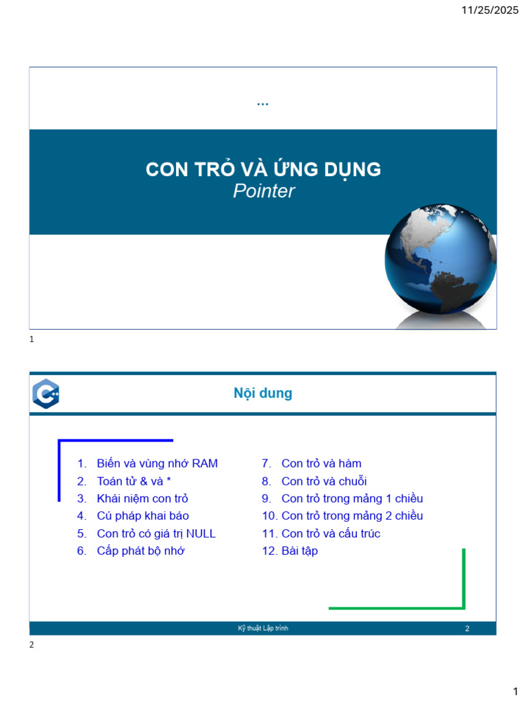 Slides_IT001_Bai09_Pointer | PDF