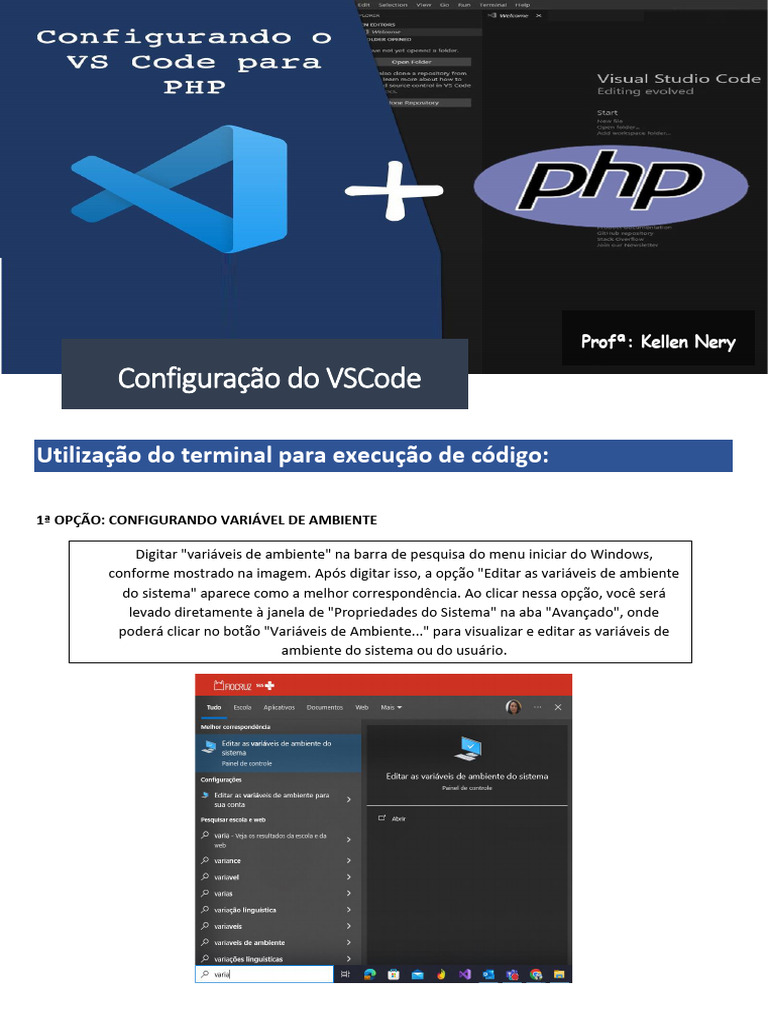Configurando PHP no VSCode e Terminal | PDF | Janela (informática) | Php