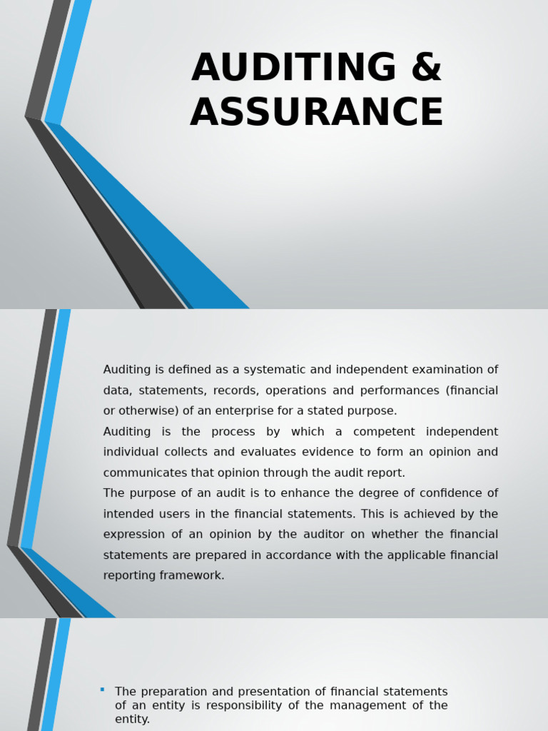 Auditing Assurance | PDF | Audit | Internal Control