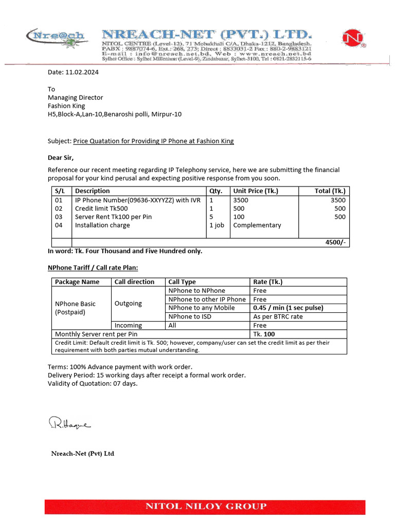 Financial Proposal for Fashion King Mirpur-10 | PDF