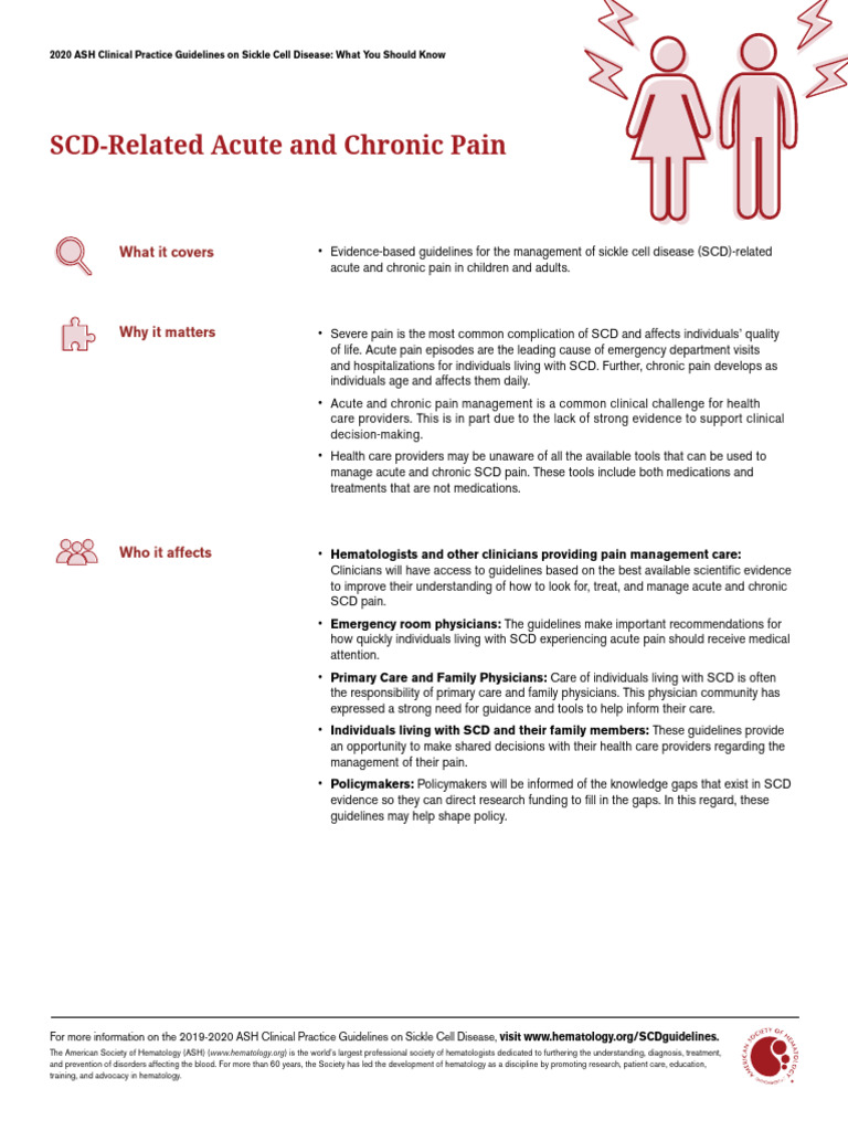 ASH SCD Guidelines - Pain Snapshot Standalone - 6!17!2020 | PDF | Pain ...