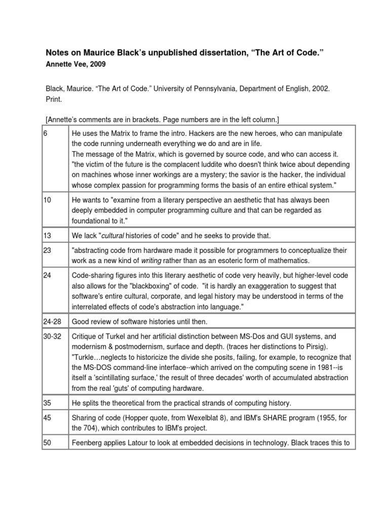 Notes On "The Art of Code" by Maurice Black | PDF | Source Code ...