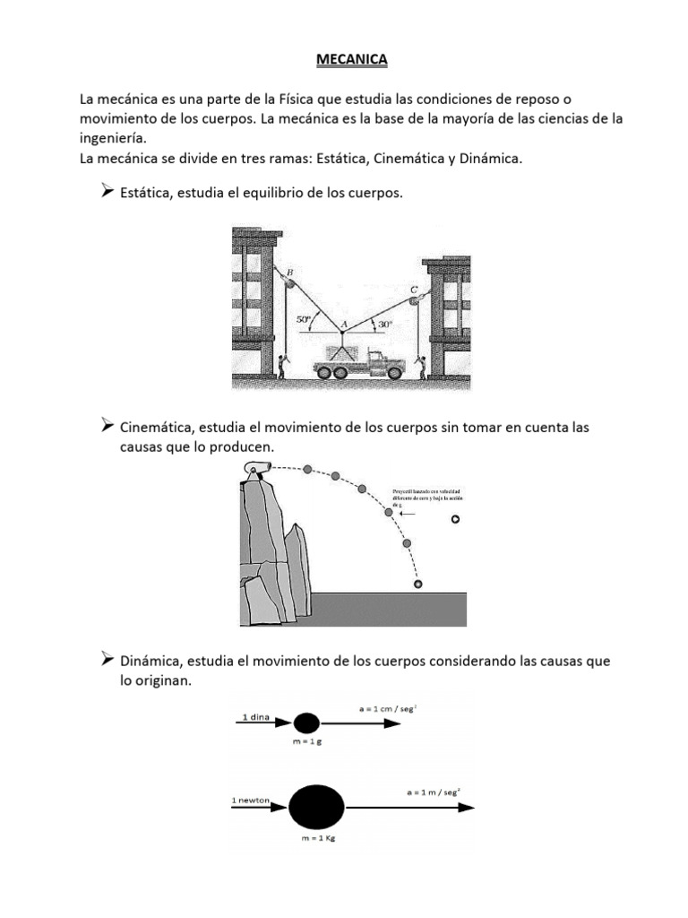 Introducción a la Mecánica y Estática | PDF | Fuerza | Las leyes del ...