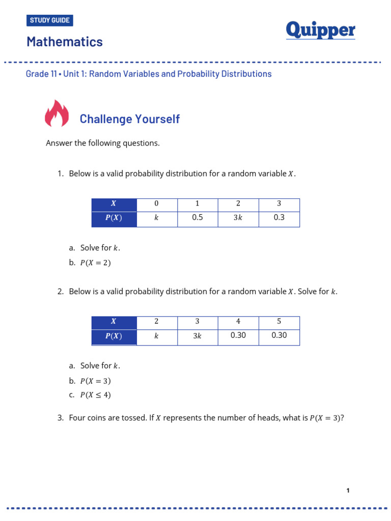 Mathematics: Challenge Yourself | PDF