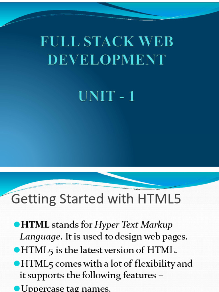 Unit -1 | PDF | Bootstrap (Front End Framework) | Html