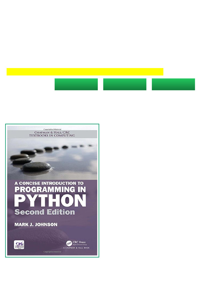 (Ebook) A Concise Introduction to Programming in Python, Second Edition ...