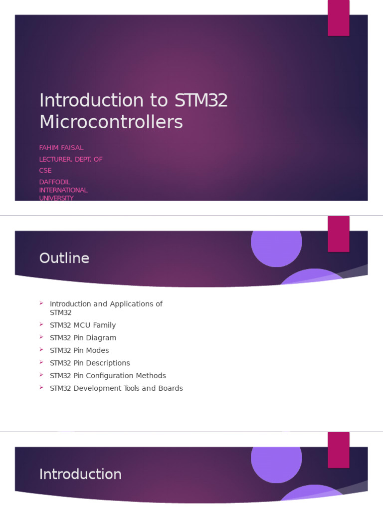 Introduction To STM32 Microcontrollers | PDF | Booting | Microcontroller