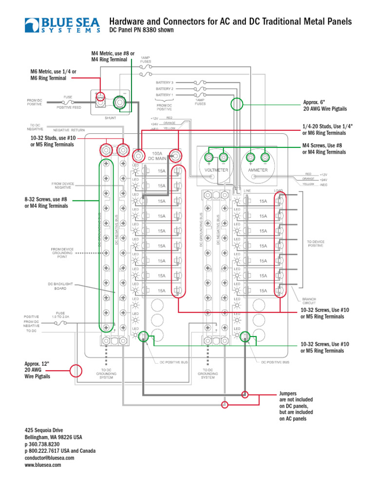 AC/DC Panel Hardware & Connectors Guide | PDF