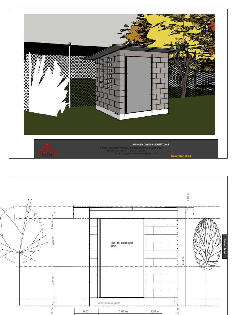 Generator Shed Design Plot | PDF | Building Engineering