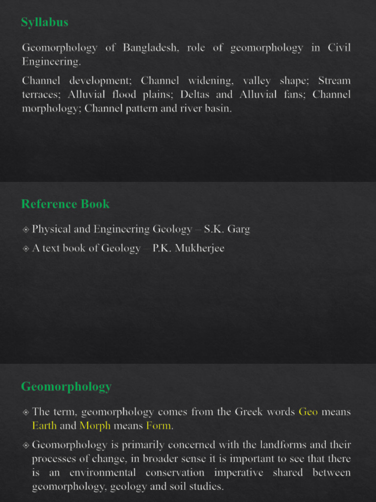 Geomorphology C 1 | PDF