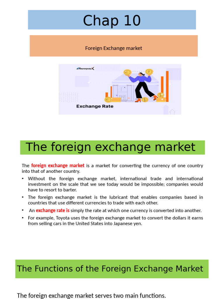 Chap 10 - Foreign Exchange Market | PDF | Exchange Rate | Foreign ...