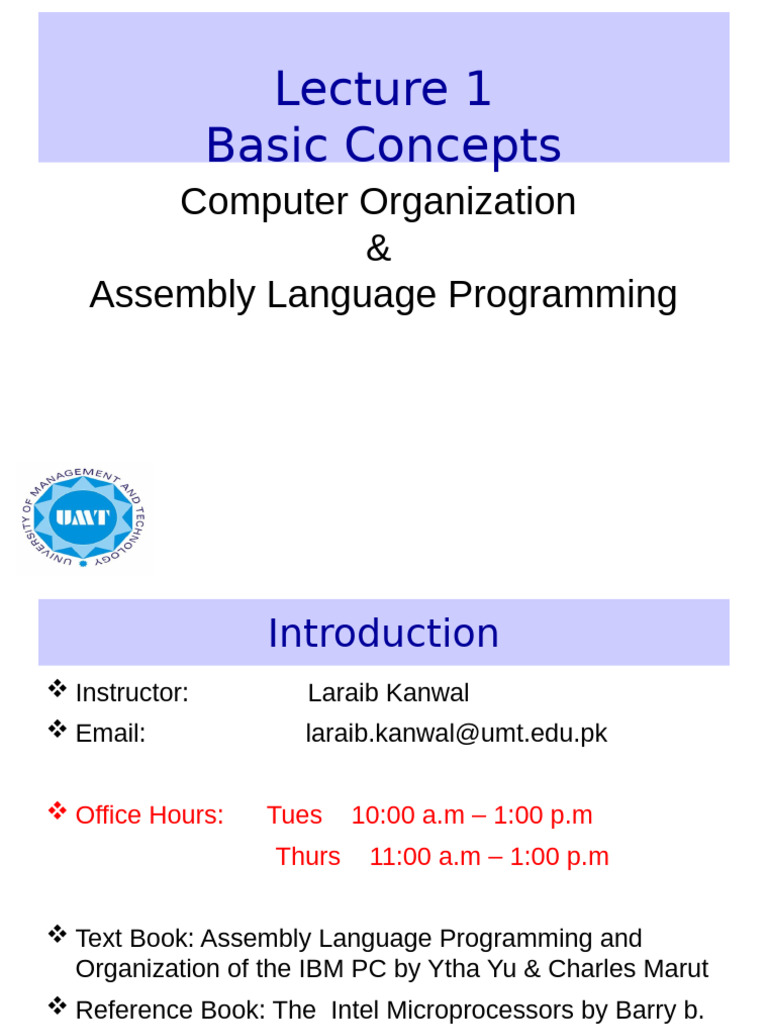 Computer Organization and Assembly Language Concepts | PDF | Central ...