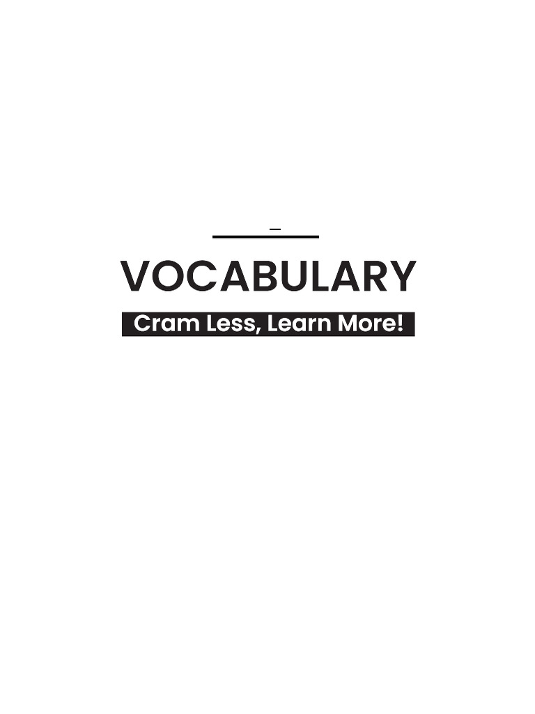 Vocabulary Lists and Quizzes Guide | PDF