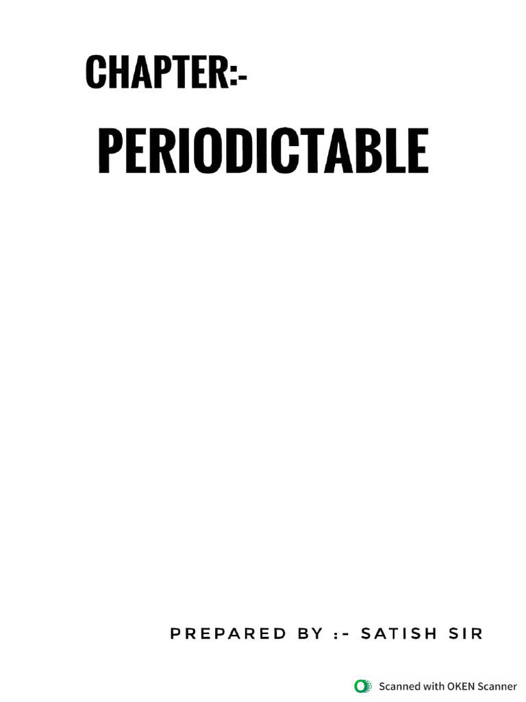 Chemistry Periodic Table | PDF