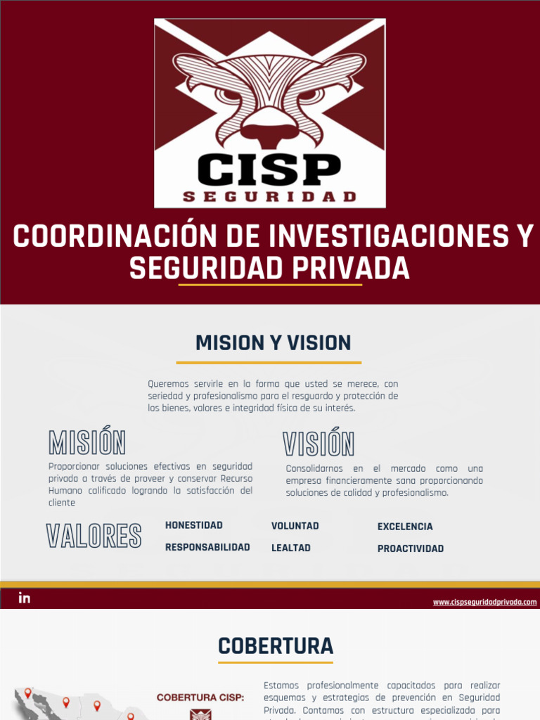 Presentacion Servicios Cisp | PDF | Logística | La seguridad informática