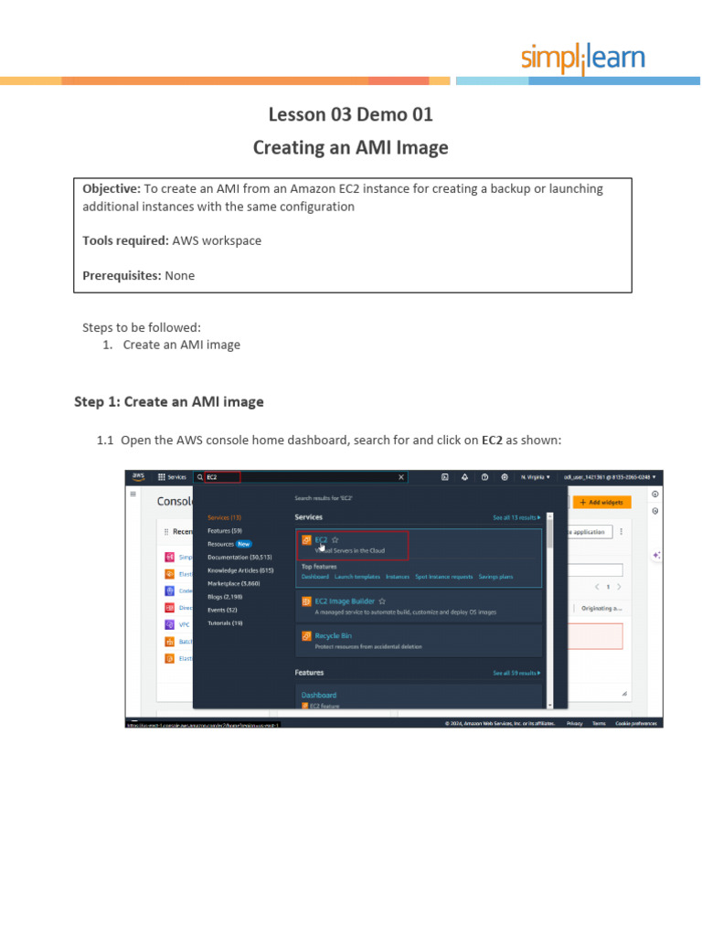 01 Creating An AMI Image | PDF