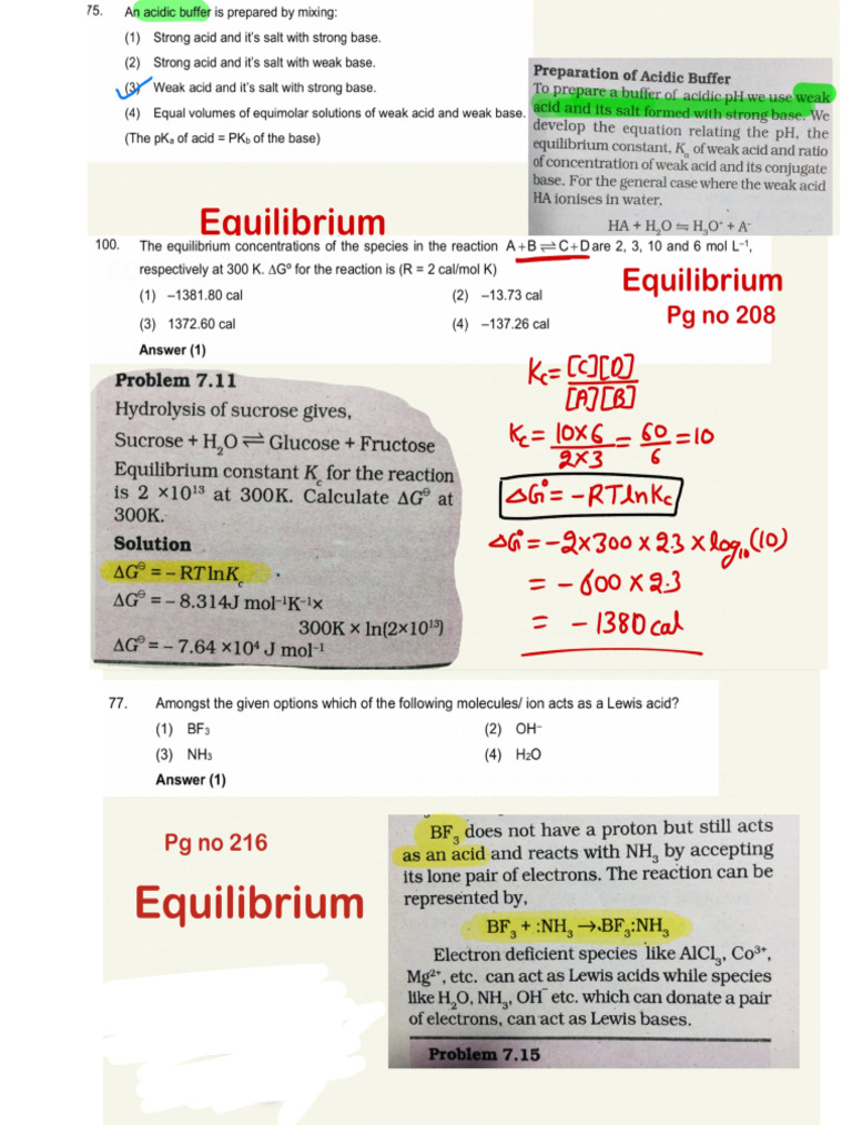 Understanding Chemical Equilibrium Concepts | PDF | Chemical ...