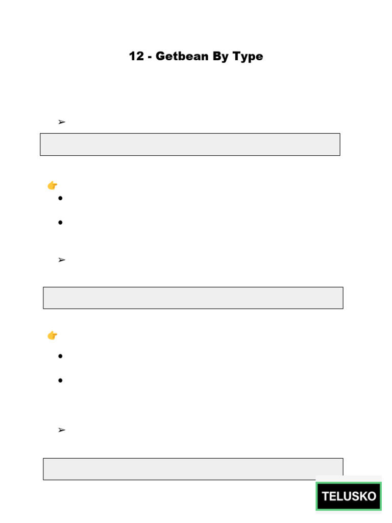Getbean by Type | PDF