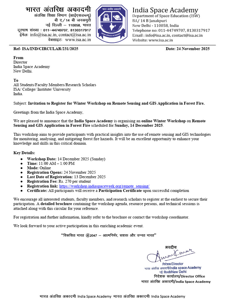 ISA - Circular Letter - WWRS | PDF | Geographic Information System ...