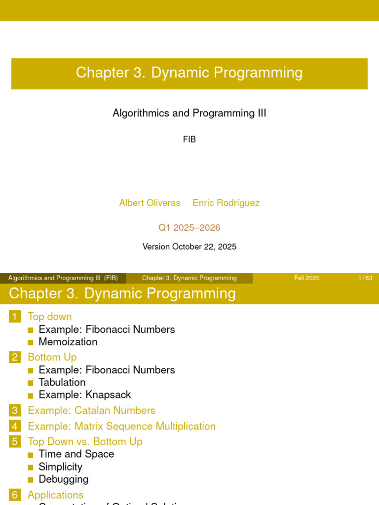 slides (7) | PDF | Dynamic Programming | Matrix (Mathematics)