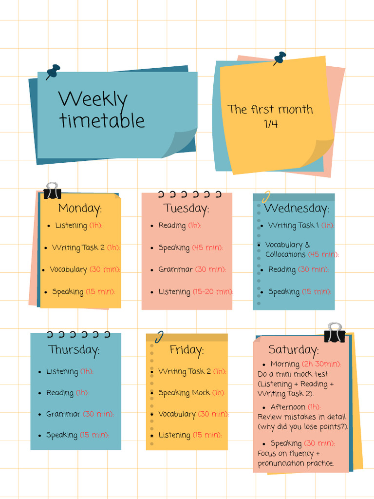 Weekly Lesson Plan in Colorful Hand Drawn Style | PDF