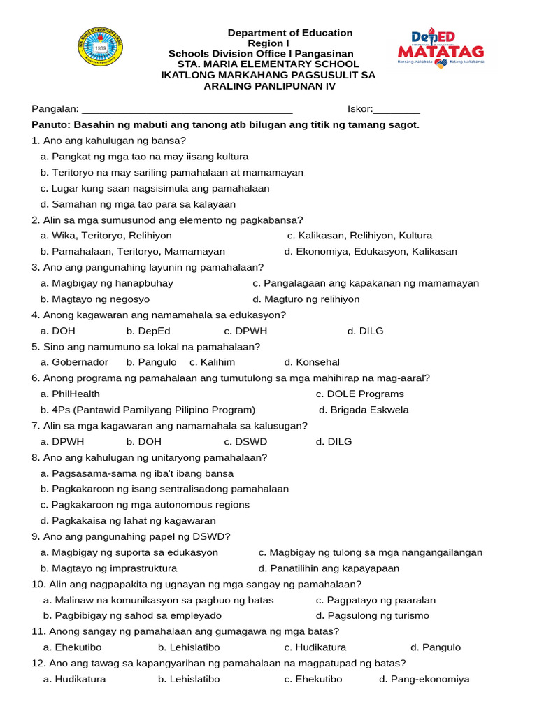 Aral Pan - Long | PDF