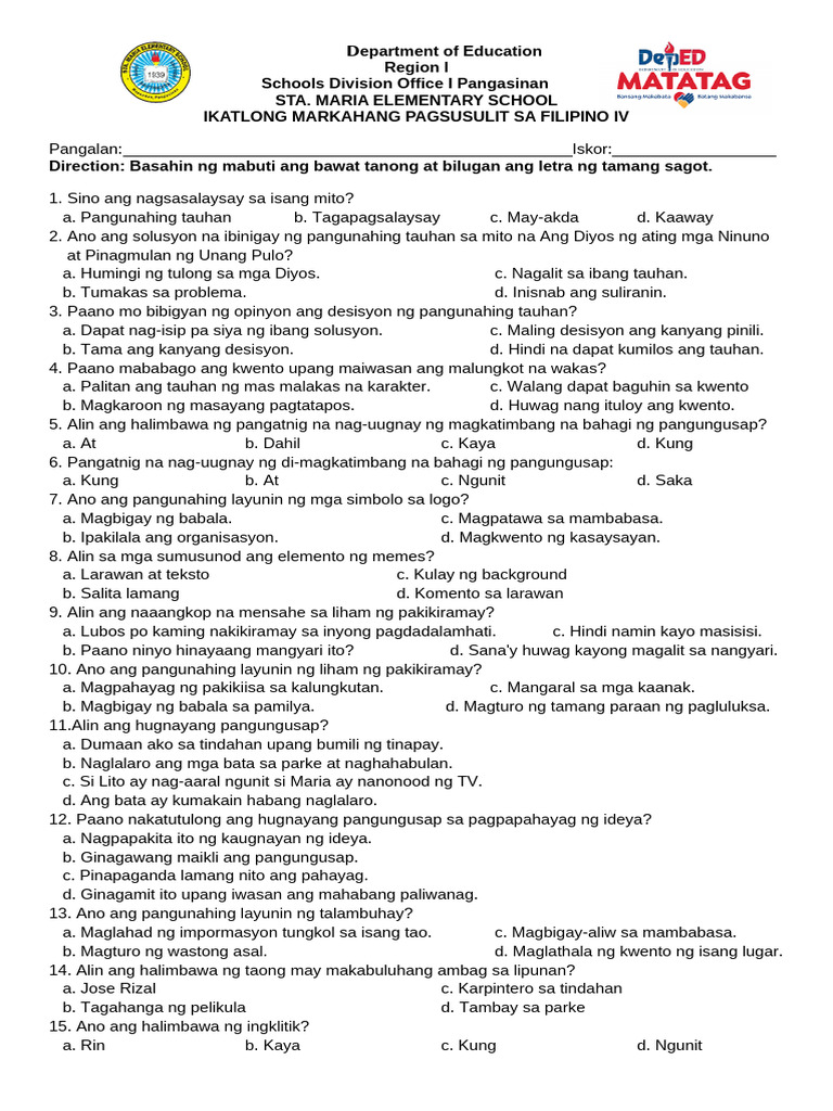 Filipino - Long | PDF