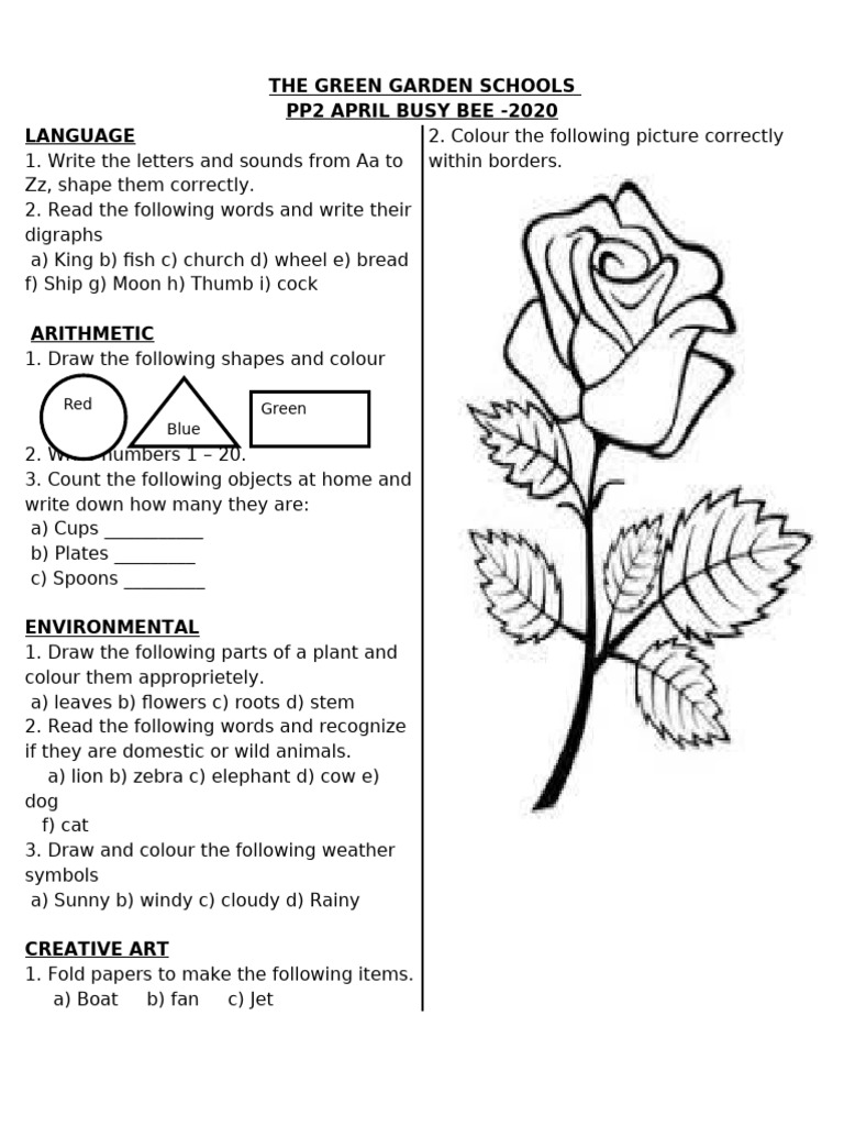 Pp2 April Holiday Busy Bee | PDF