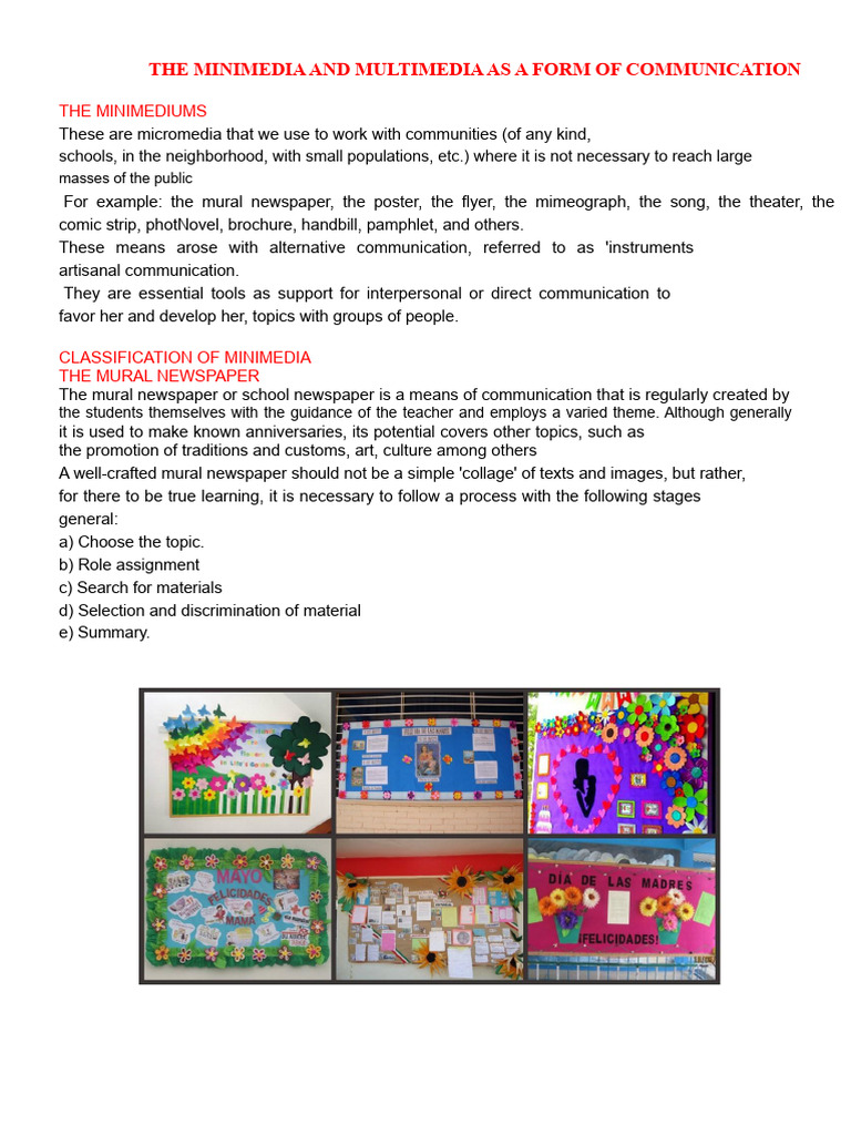 THE MINIMEDIA AND MULTIMEDIA AS A FORM OF COMMUNICATION 6th B 2020 PDF ...