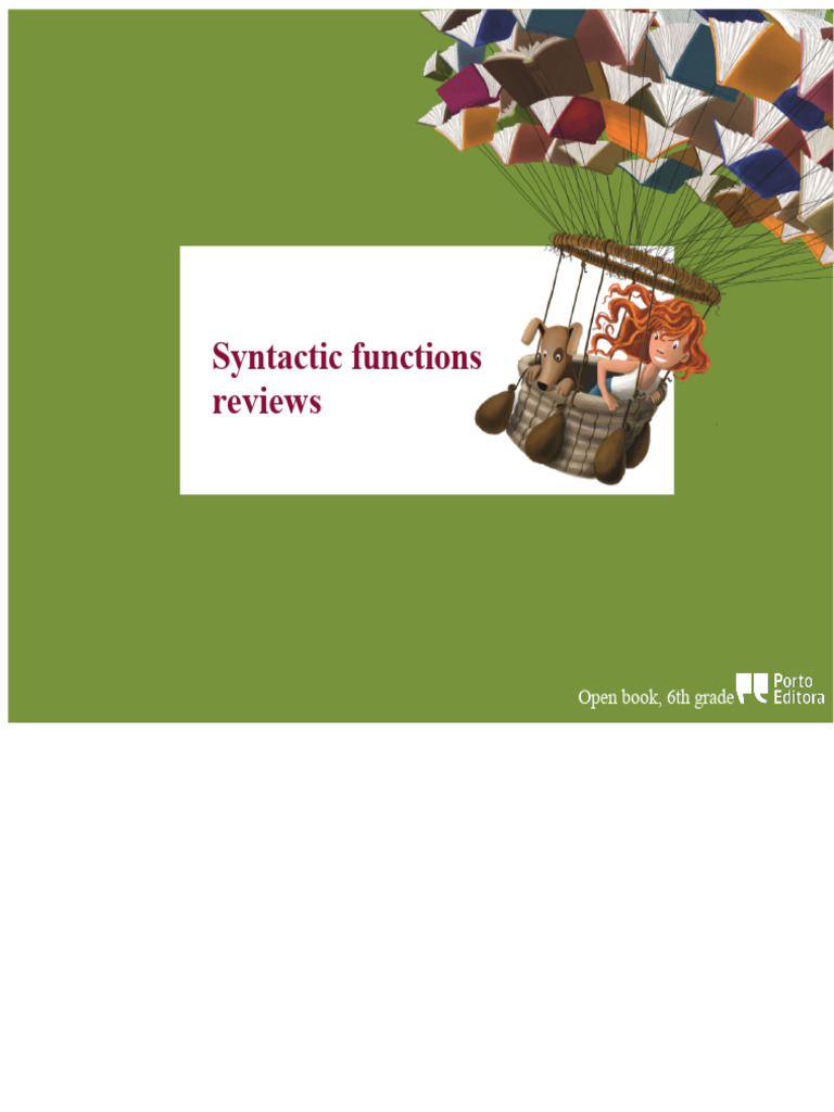 Syntactic Functions 6th Grade | PDF | Syntax | Subject (Grammar)