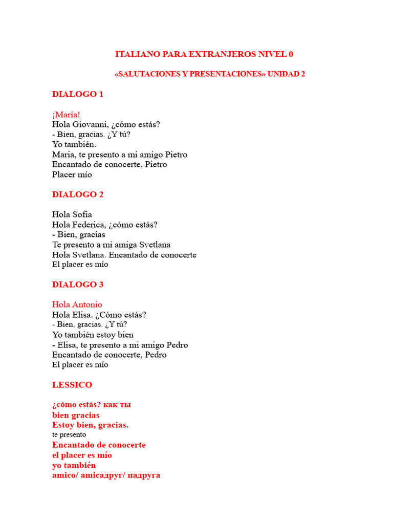 Saludos y Presentaciones | PDF