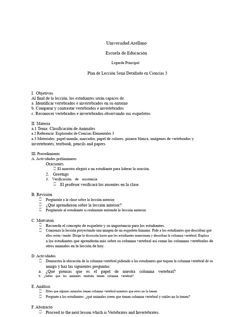 1. Clasificación de Animales | PDF