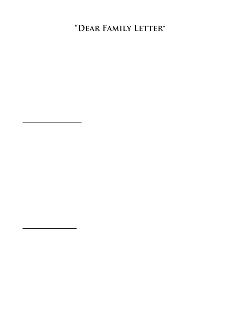 dear-family-letter | PDF | 401(K) | Health Care