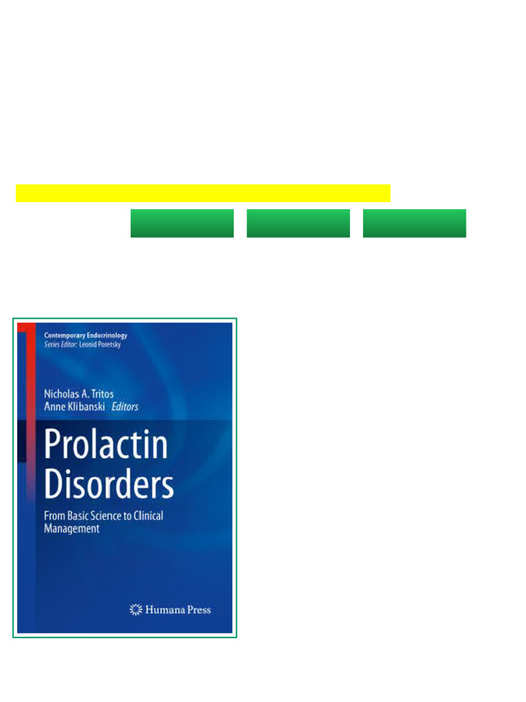(Ebook) Prolactin Disorders: From Basic Science to Clinical Management ...