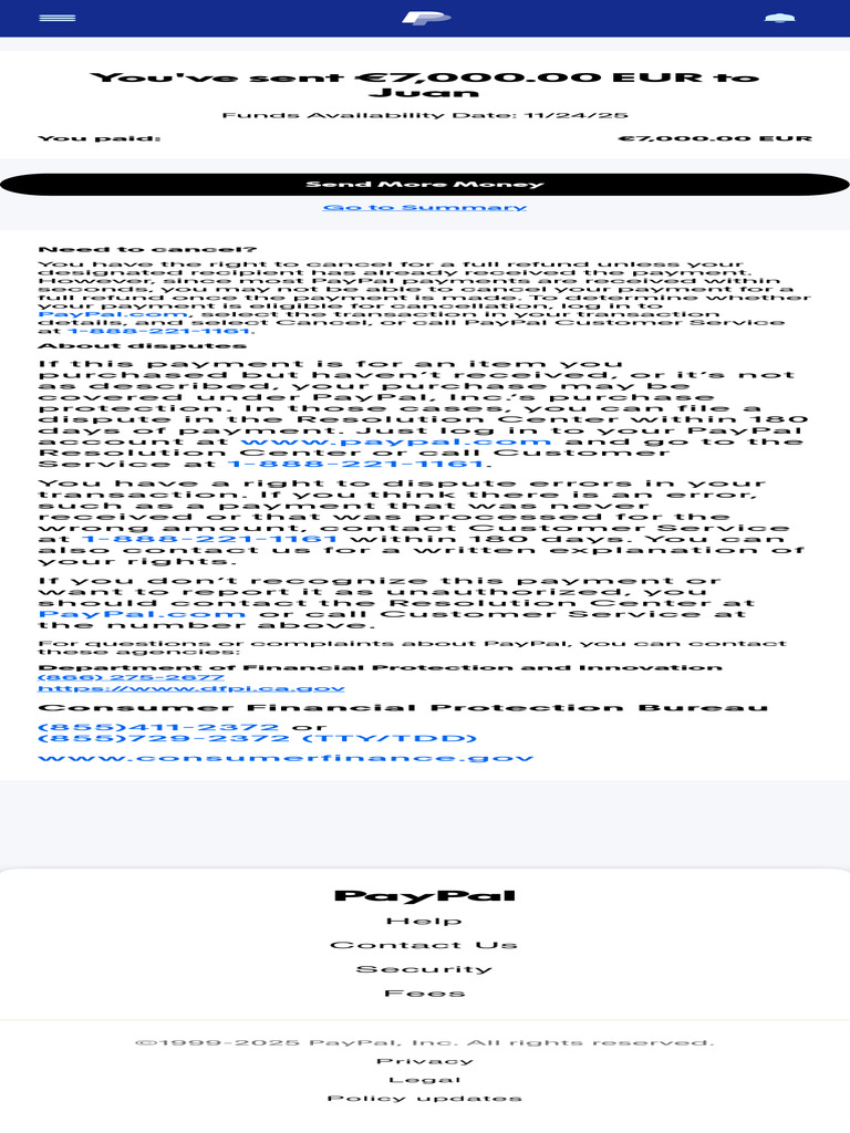 PayPal Send Money Success 2 | PDF