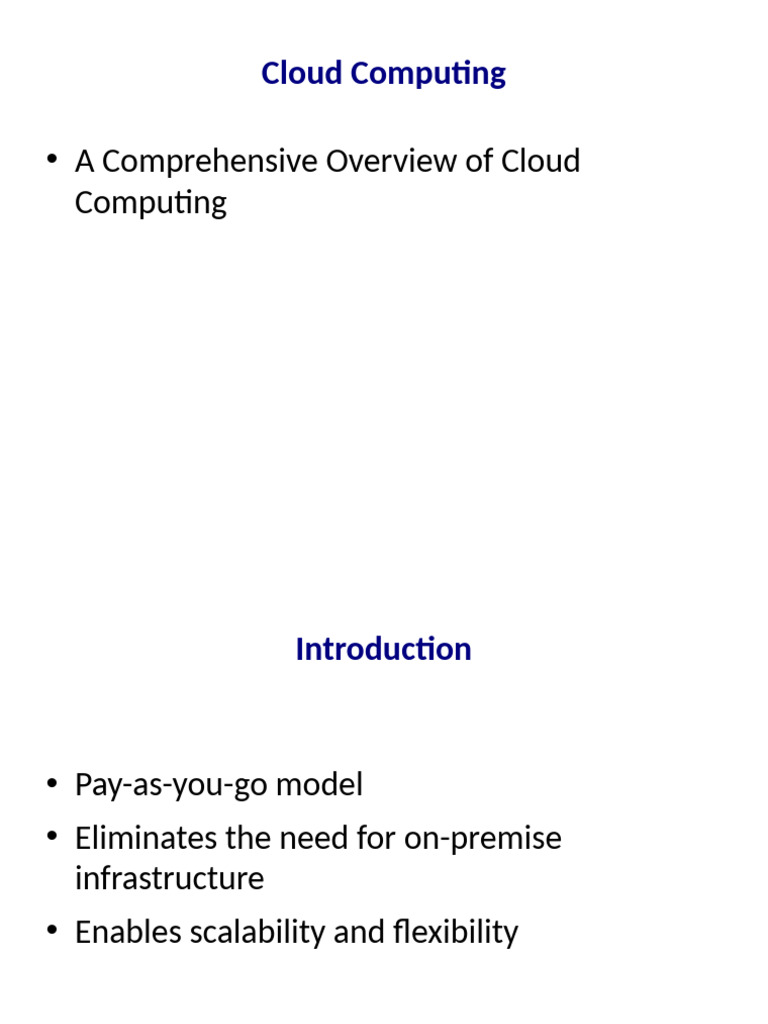 Detailed Cloud Computing Presentation Pdf Cloud Computing Computing