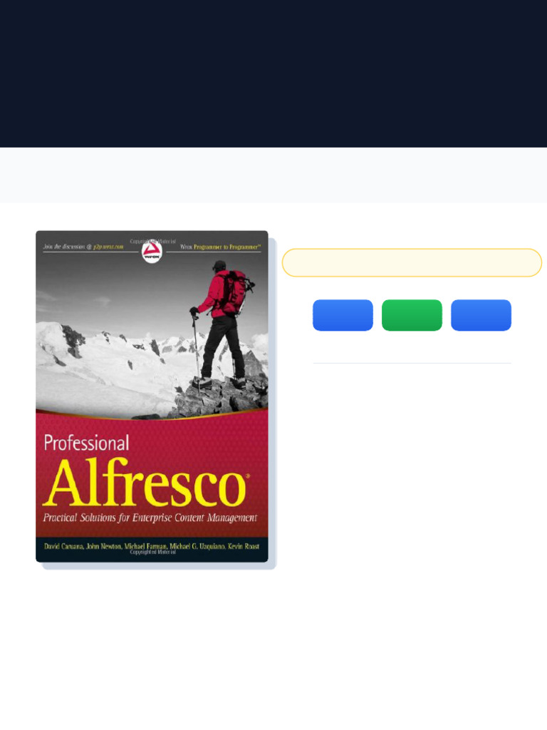Professional Alfresco Practical Solutions for Enterprise Content ...