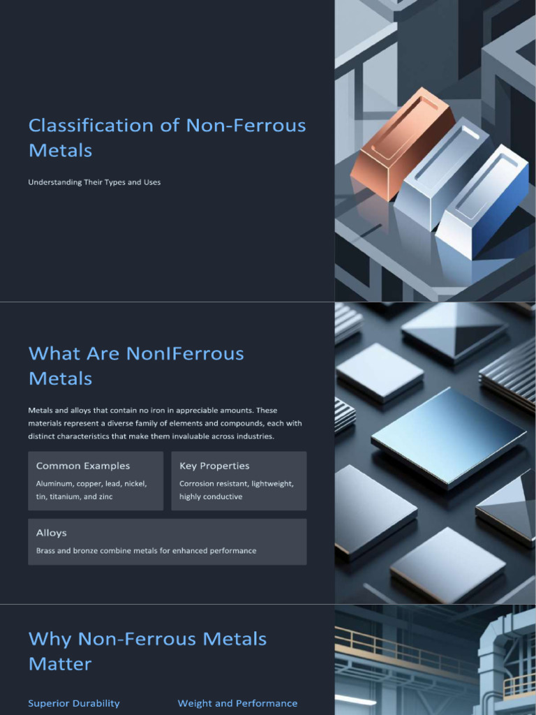 Classification of Non Ferrous Metals | PDF