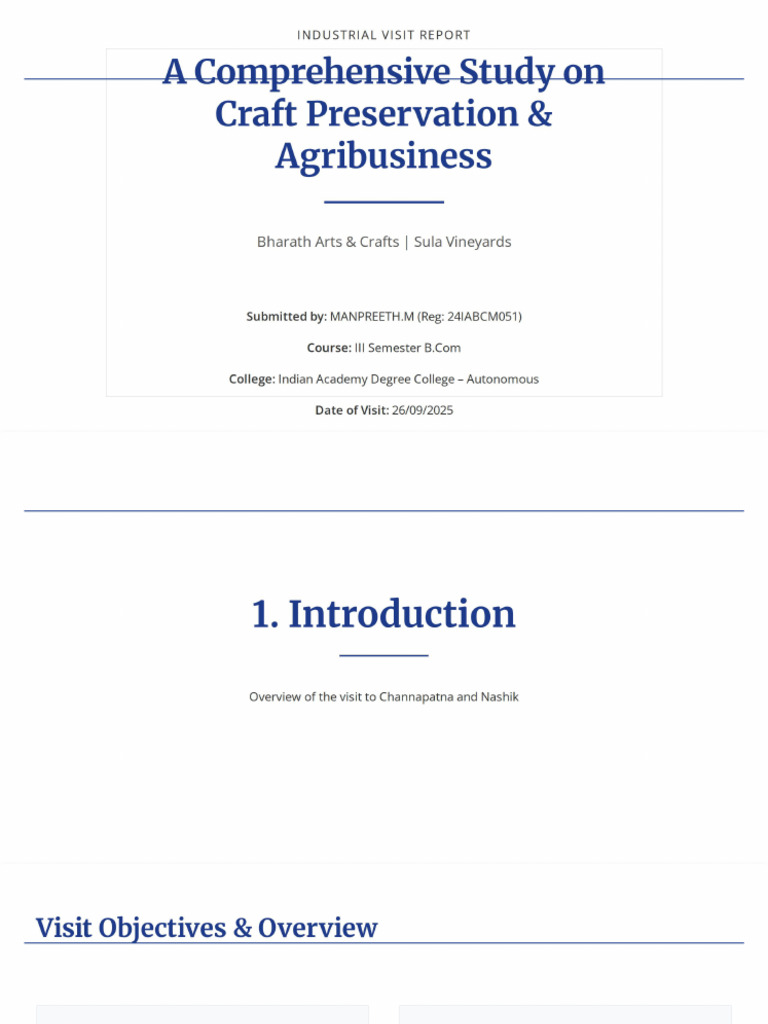 Industrial Visit Report | PDF